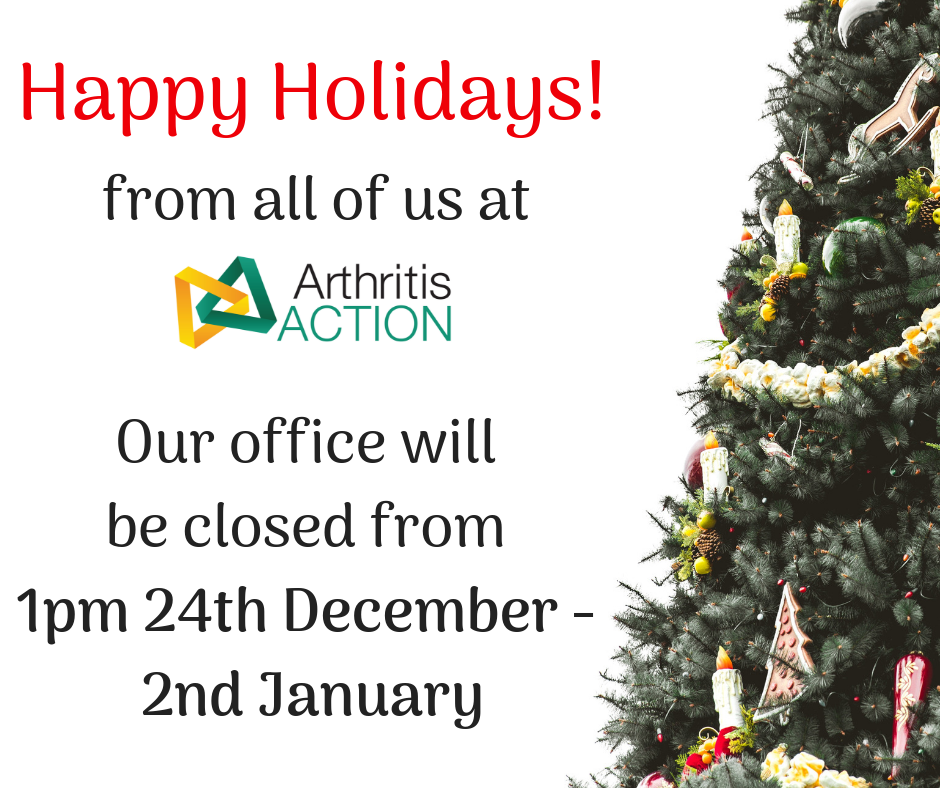 Office Holiday Closure - Arthritis Action Office Holiday Closure - Arthritis Action